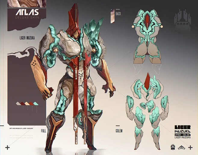 Warframe: Atlas Deluxe Skin by Liger-Inuzuka on DeviantArt-花瓣网