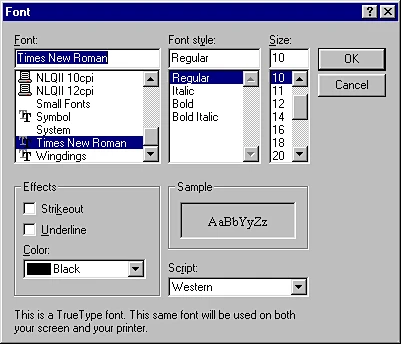 Font selection in Windows 95-花瓣网