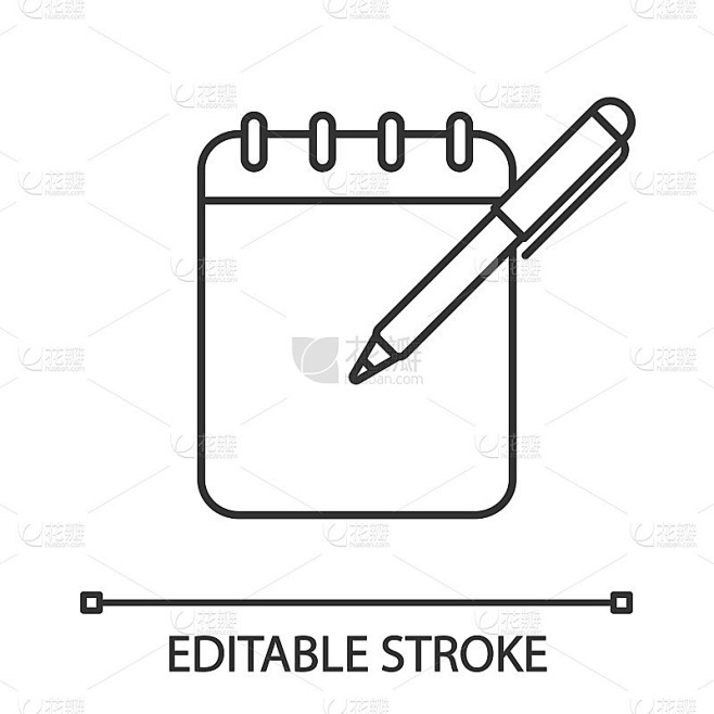 Notepad with pen icon