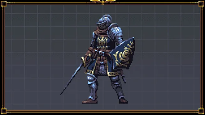 Pixel Art Knight, 2d Pixel Character, Pixel Base, Pixelart Character ...