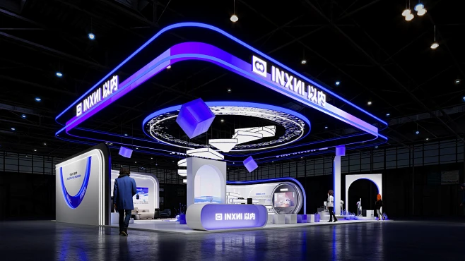 exhibition stand showcase 3d design Space design-花瓣网