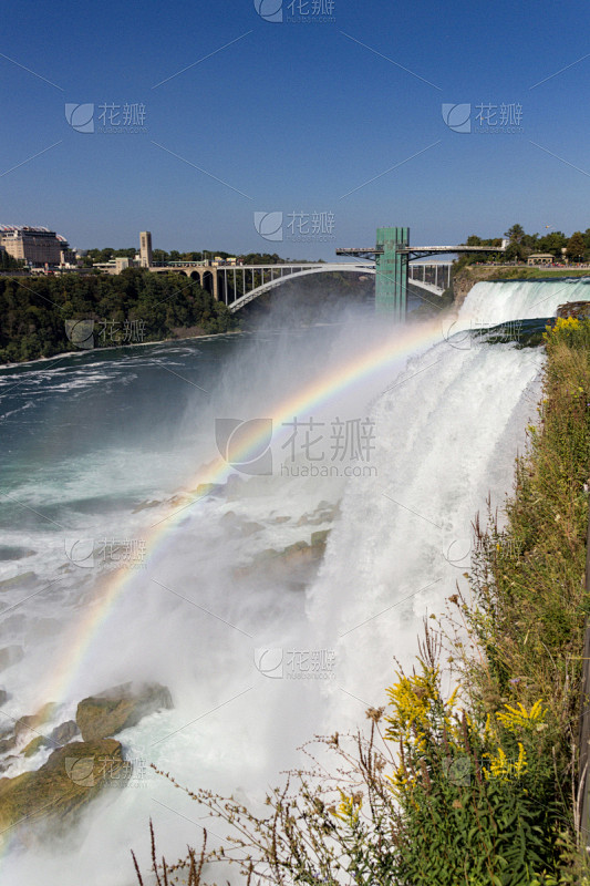 尼亚加拉瀑布,加拿大,安大略省,垂直画幅,水,天空,美,瀑布,无人,湿