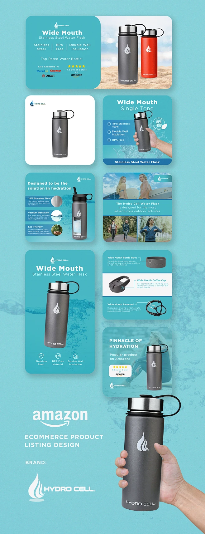 Ecommerce Product Listing Design - Hydro Cell on Behance-花瓣网
