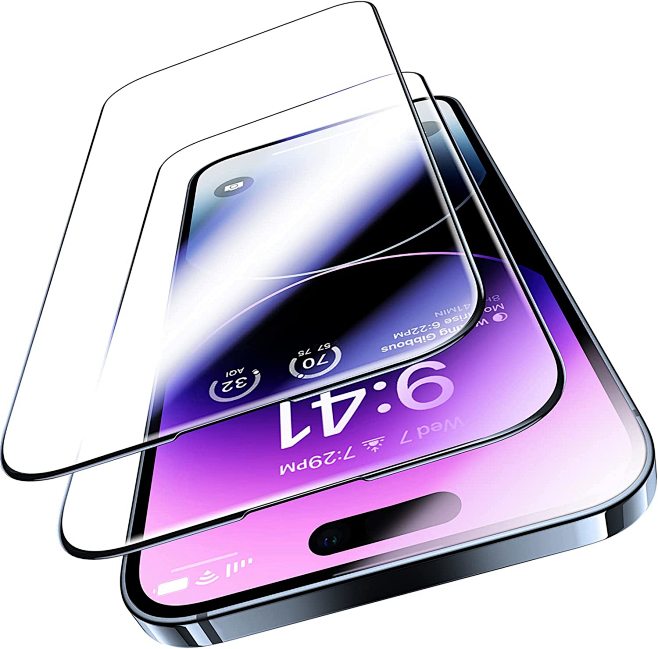 Amazon.com: UltraGlass UNBREAK TOP 9H+ Glass for iPhone 14 Pro Max ...