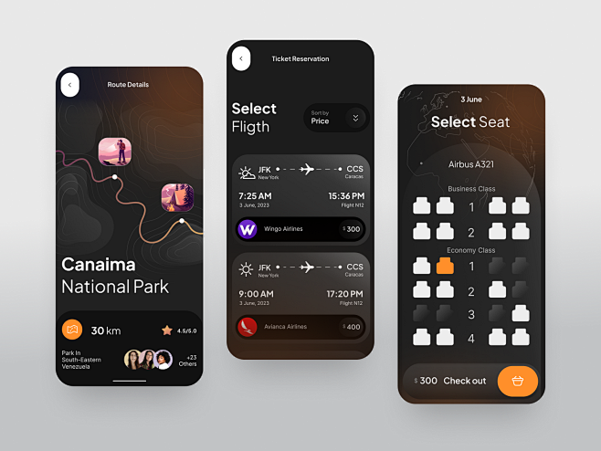 Travel app design by Anastasia Golovko on Dribbble