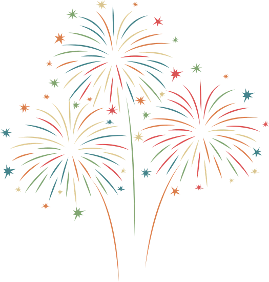 Fireworks vector illustration isolated. Fireworks display in-花瓣网