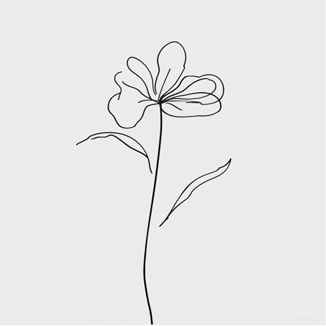 AI绘画_Prompts_emily_black_and_white_single_line_conjoined_line_joined ...