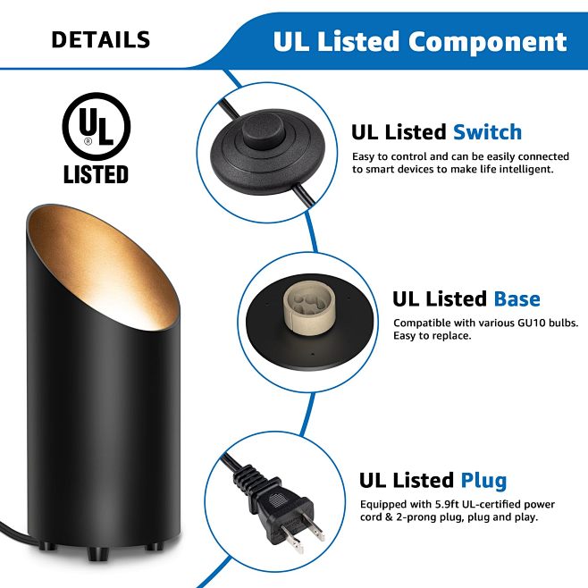 SUNVIE 2 Pack Up Lights Indoor Floor Can Light Uplighting Indoor ...