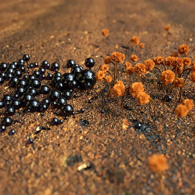 “微观与宏观” 美国数字艺术家David Brodeur的3D作品。（ins：LockedAndLoading） -花瓣网