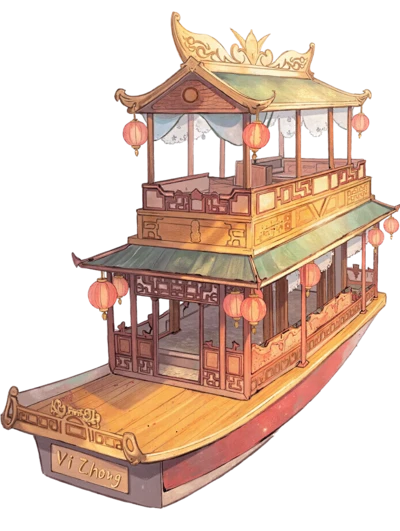 【米图网-52mitu.com】船只 船舫 船舶 古风 国风 画舫船舫-花瓣网