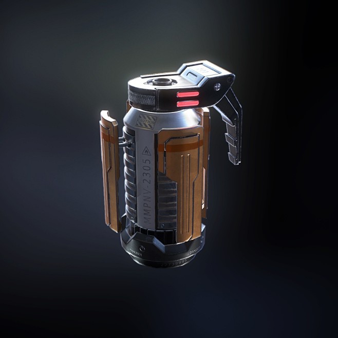 Sci-fi grenade, Gregory Trusov : 5.8k tris, 2k textures. Original ...