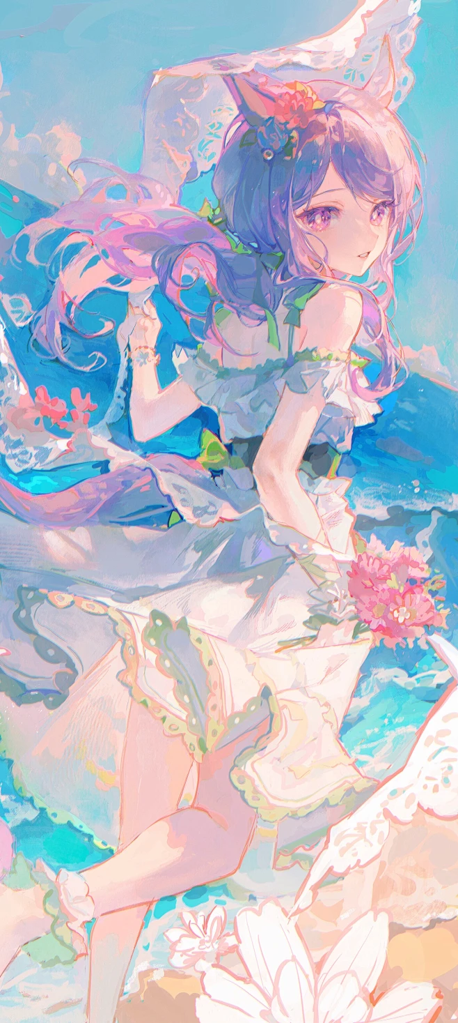 抹茶專門店AM matchach 动漫美少女 海边-花瓣网