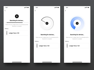 Hardware wallet Bluetooth connection method blue bluetooth connect devices equipment history ...