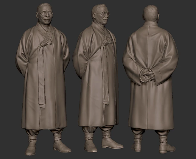 Kim GU, chang gun nam : A Korean independence activist 1/16 statue-花瓣网