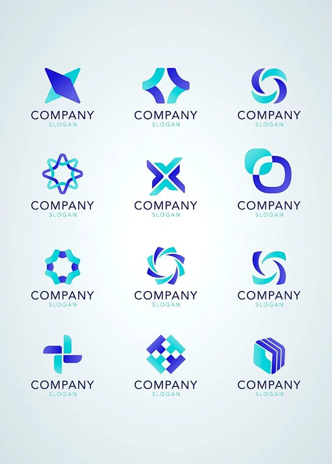 Download premium vector of Blue company slogan collection vector about ...