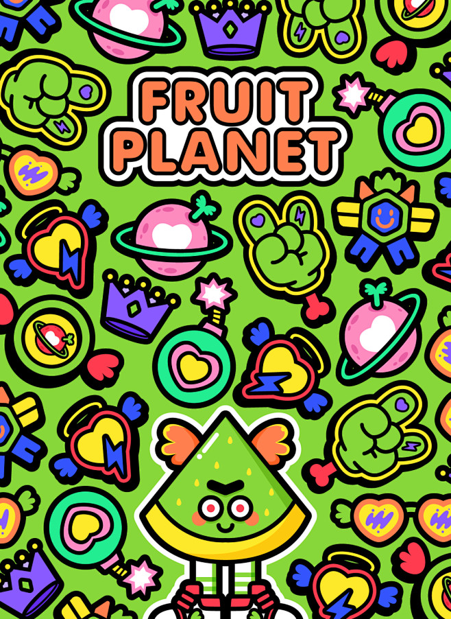 原创IP形象设计｜水果星球 Fruit Planet-古田路9号-品牌创意/版权保护平台