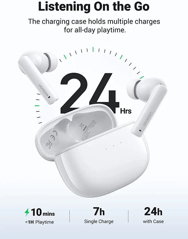 UGREEN HiTune T3 Wireless Headphones, Active Noise Cancelling Earbuds ...