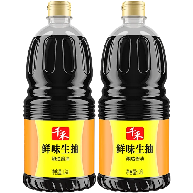 千禾鲜味生抽家用酿造酱油凉拌点蘸炒菜提味增鲜大桶商用1.28L-淘宝网-花瓣网