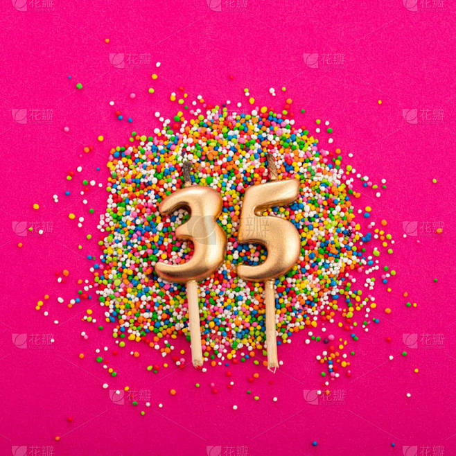 Candle number 35 - Birthday or anniversary on rhod