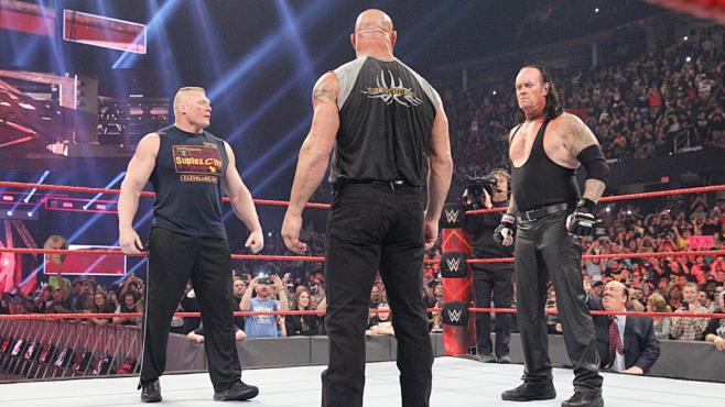 As the rivals face off, The Undertaker's music hits and The Deadman ...