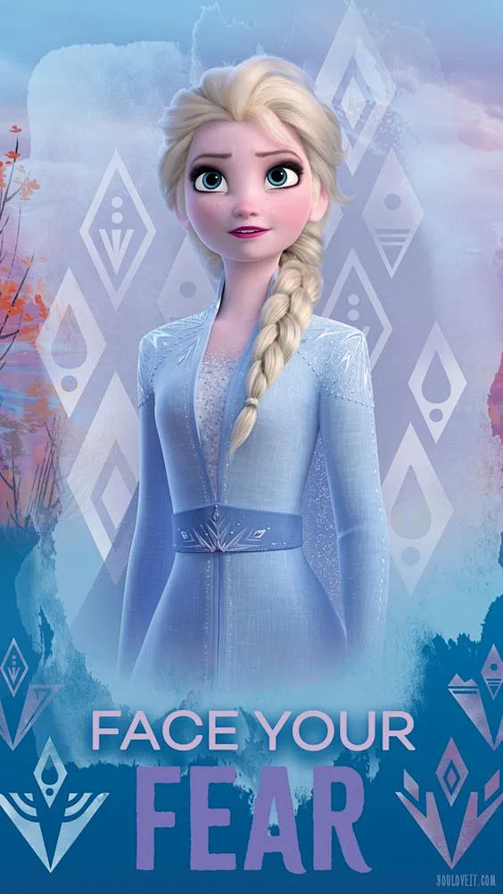 Frozen 2 phone image with Elsa-花瓣网