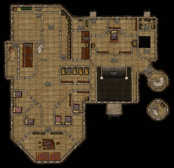 DND mansion map - 2nd Floor by r3v3r53d on deviantART