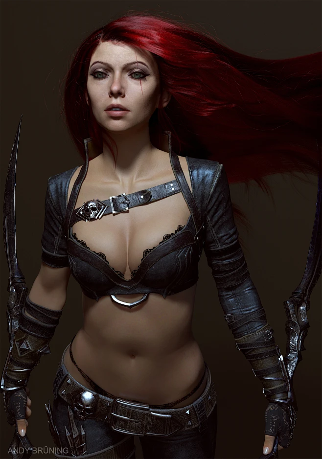 Katarina - League of Legends fan art, Andy Brüning : Old model I decided to finish in my free ...