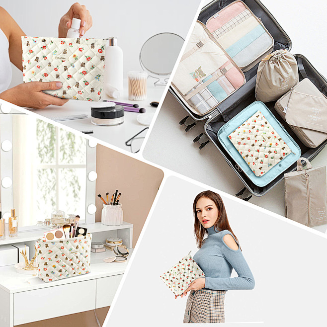 亚马逊设计 亚马逊主图 亚马逊副图 亚马逊美工 女士化妆包 详情设计 详情页 亚马逊A+