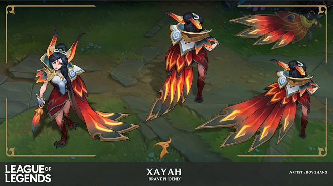 Brave Phoenix Xayah-花瓣网