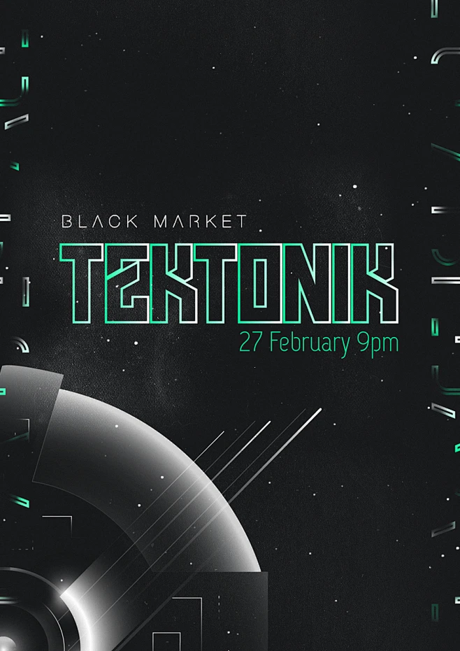 Black Market "Tektonik" Gig Posters : Gig posters I made for Black Market event "Tektonik"-花瓣网