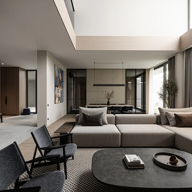 architecture corona design indoor interior design modern house-花瓣网