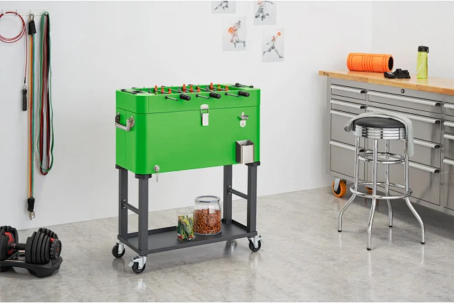 TRINITY Outdoor 80 Quart Foosball Cooler Detachable Tub with Cover ...