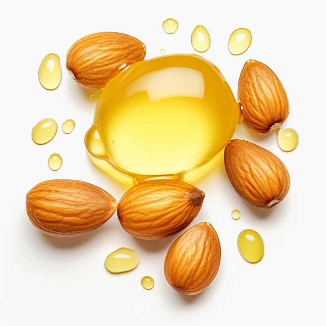 leqee_sh001_Aerial_view_macadamia_nuts_wrapped_in_yellow_oil_dr ...