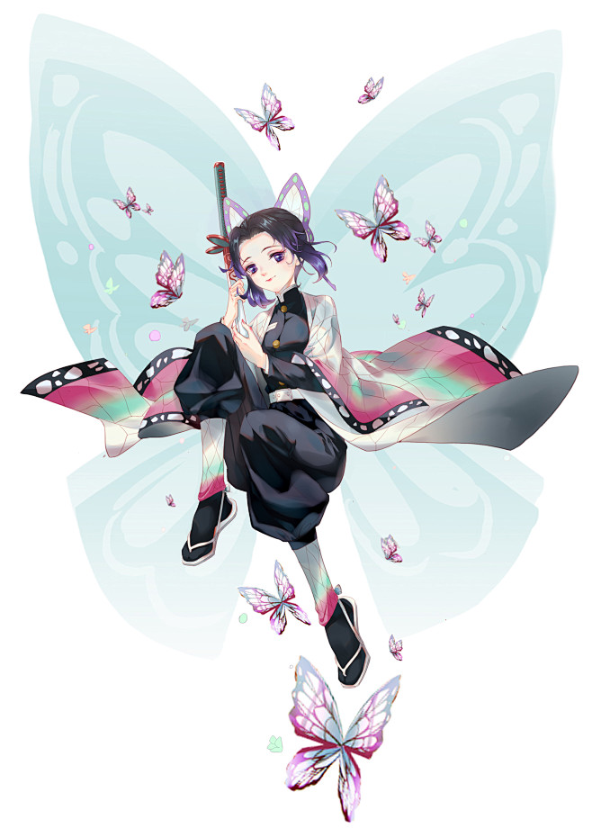 鬼灭之刃—蝴蝶忍同人_寻鹭__插画师作品_涂鸦王国gracg.com