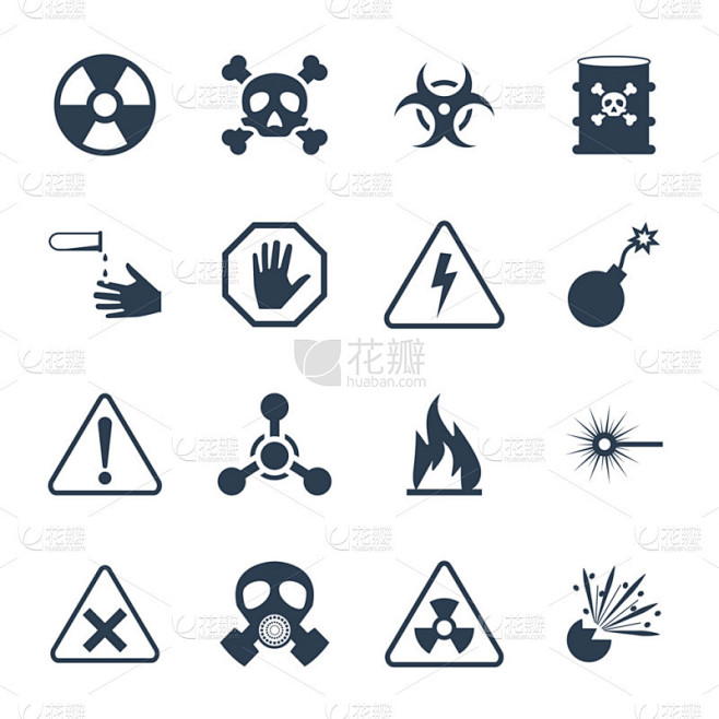 矢量危险图标集