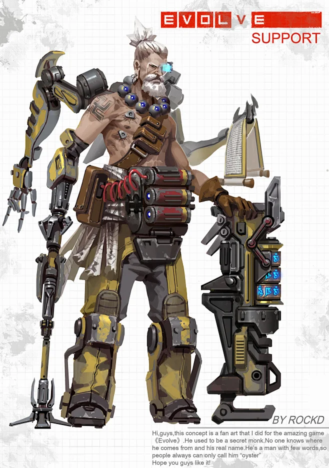 Evolve fanart2, Rock D : Hi,guys,this concept is a fan art that I did ...