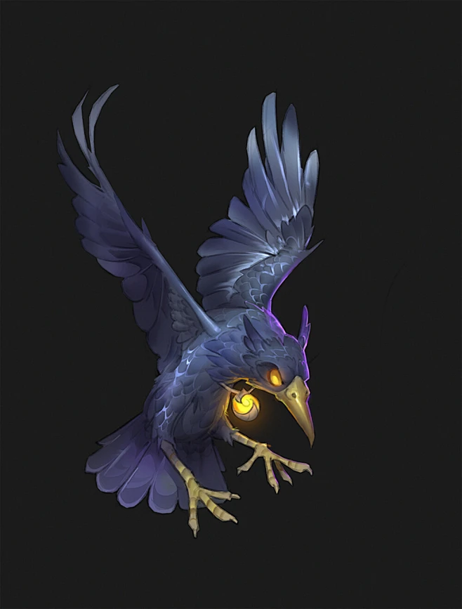 Magic raven animation-花瓣网