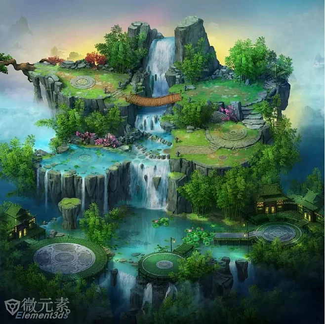 楚桥转精品游戏地图 61P-2D场景资源-微元素 - Element3ds.com!-花瓣网