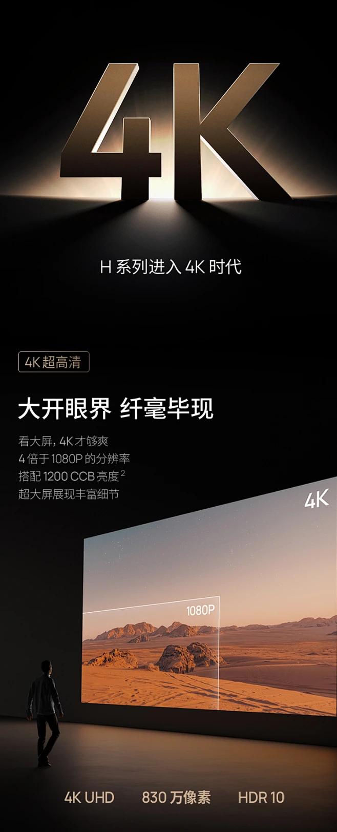 【4K新品首发】极米H6 4K投影仪无损光学变焦家用全高清高亮度智能投影机客厅百英寸大屏家庭影院低蓝光护眼-tmall.com天猫-花瓣网