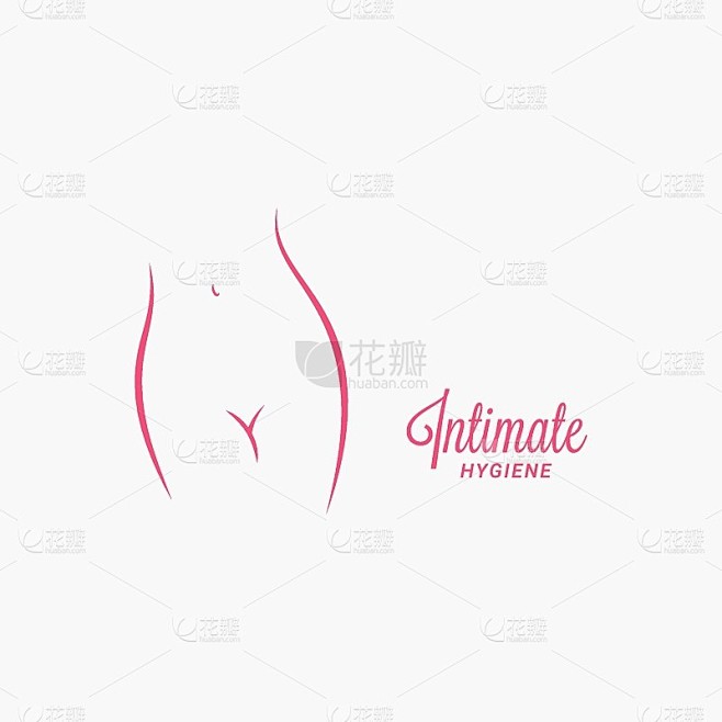 Intimate hygiene design. Woman hygiene concept on