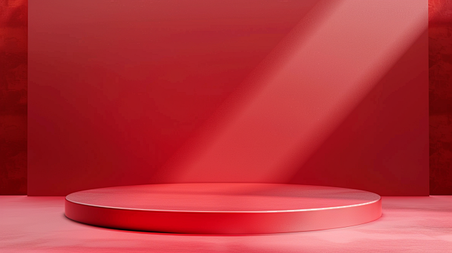 ls7623_Red_background_simple_and_clean_red_wall_red_floor_3D_re ...