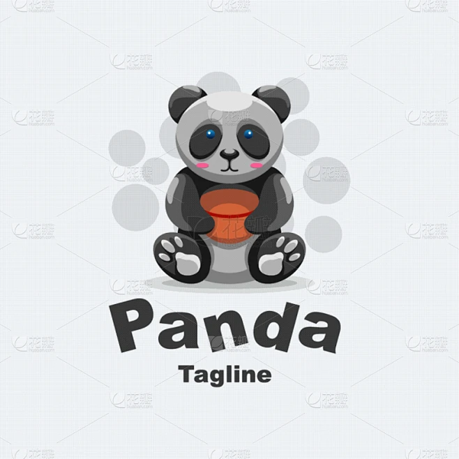panda cartoon mascot logo design图片_logo图片素材-花瓣网