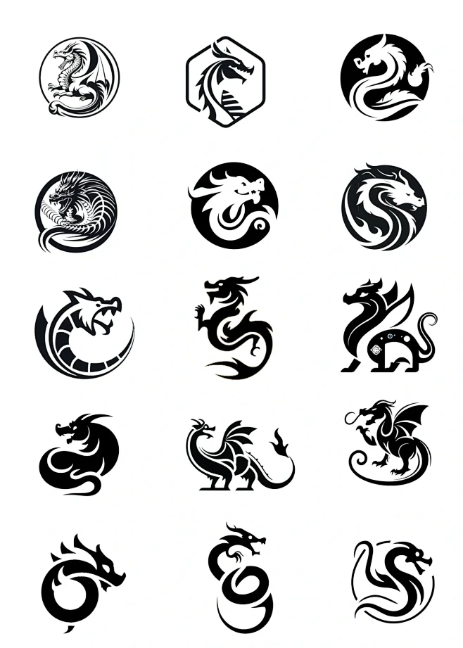 中国龙元素logo设计