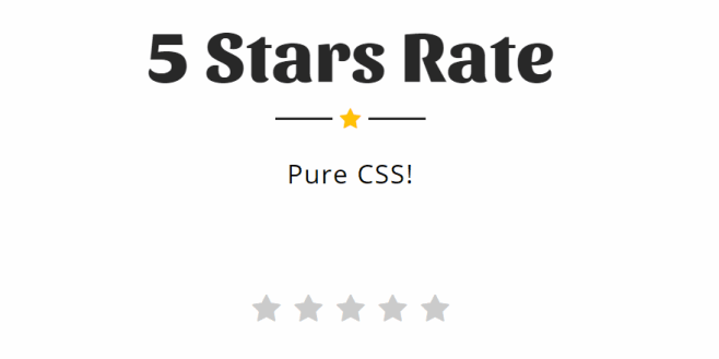 Pure CSS Star Rating Snippet-花瓣网