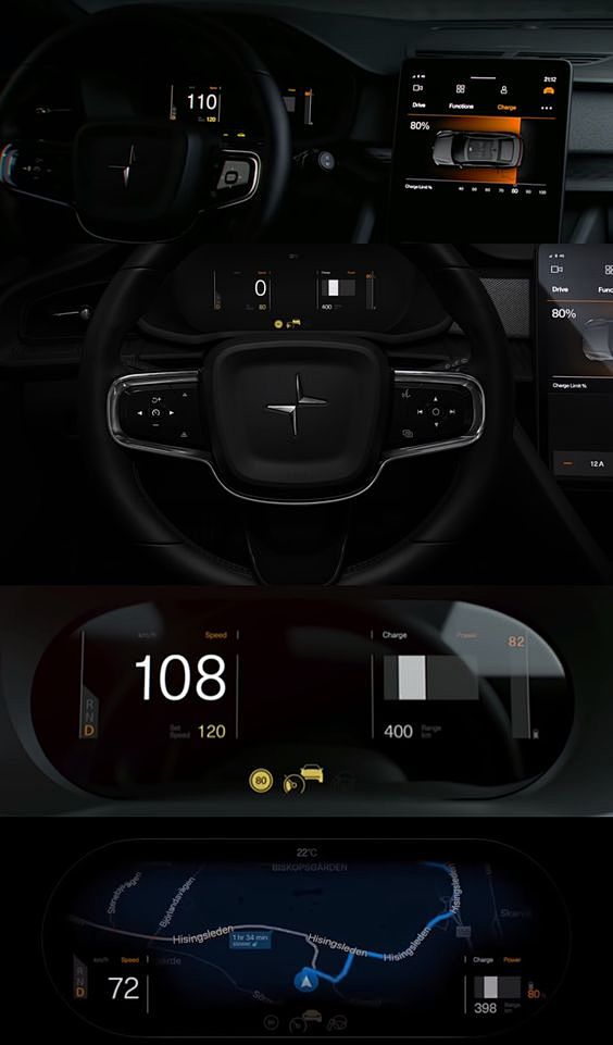 Polestar 2020 HMI Cluster UXUI Design