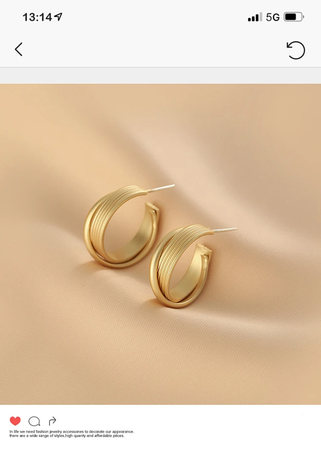 香港【设计师】Chic Know 哑金圈圈耳环女轻奢高级感个性百搭耳饰-淘宝网-花瓣网