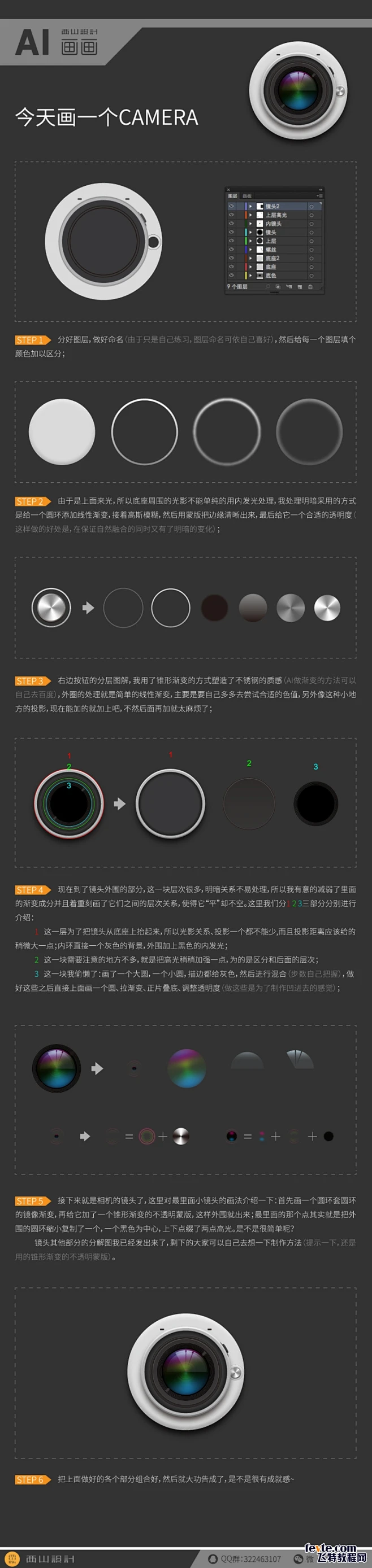 AI绘制写实相机图标_UI设计_UI_UI教程-Uimaker-专注UI设计-花瓣网