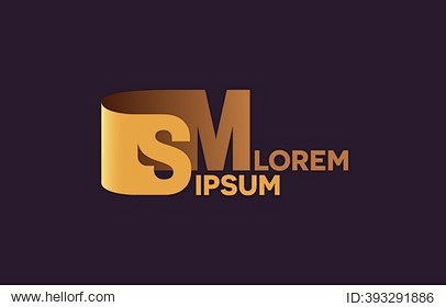 SM letters logo, S and M letters logo alphabet design.