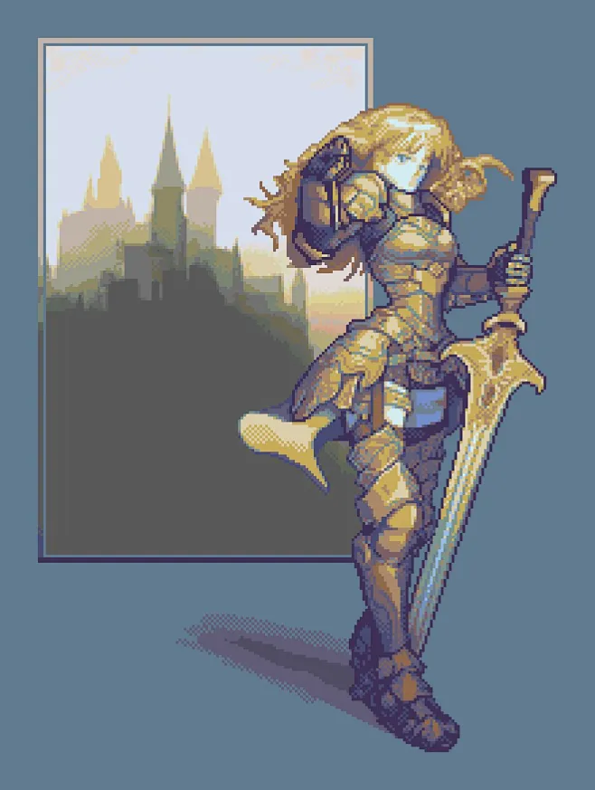 Pixel Art Bust, Scarf Character Design, Pixel Art Armor, Pixel Rpg ...