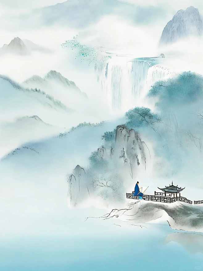 AIGC | 高山流水·知音难觅-花瓣网